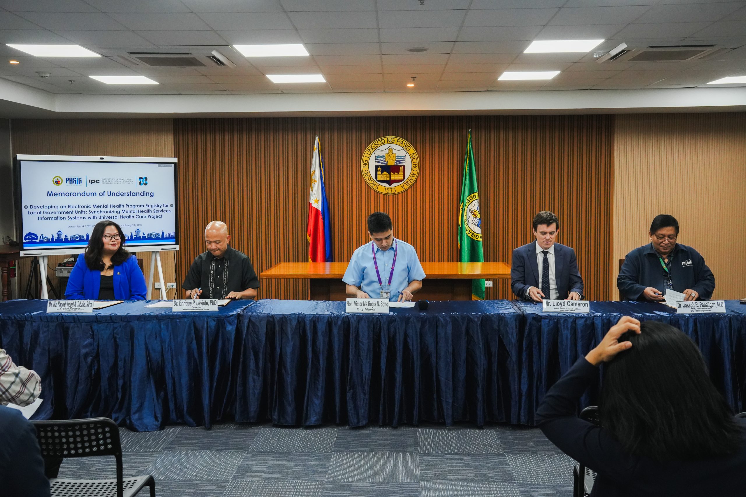 Pasig LGU and Ateneo IPC Formalize Partnership for Digital Mental ...